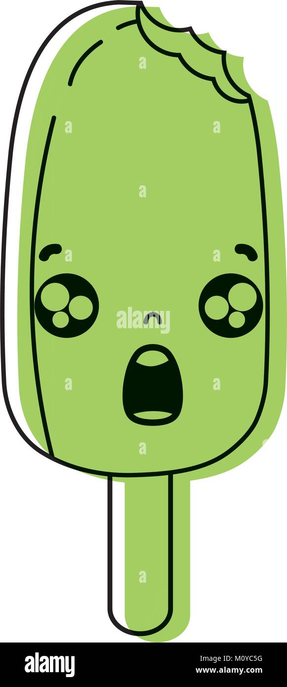 Kawaii cartoon oval design hi-res stock photography and images - Alamy