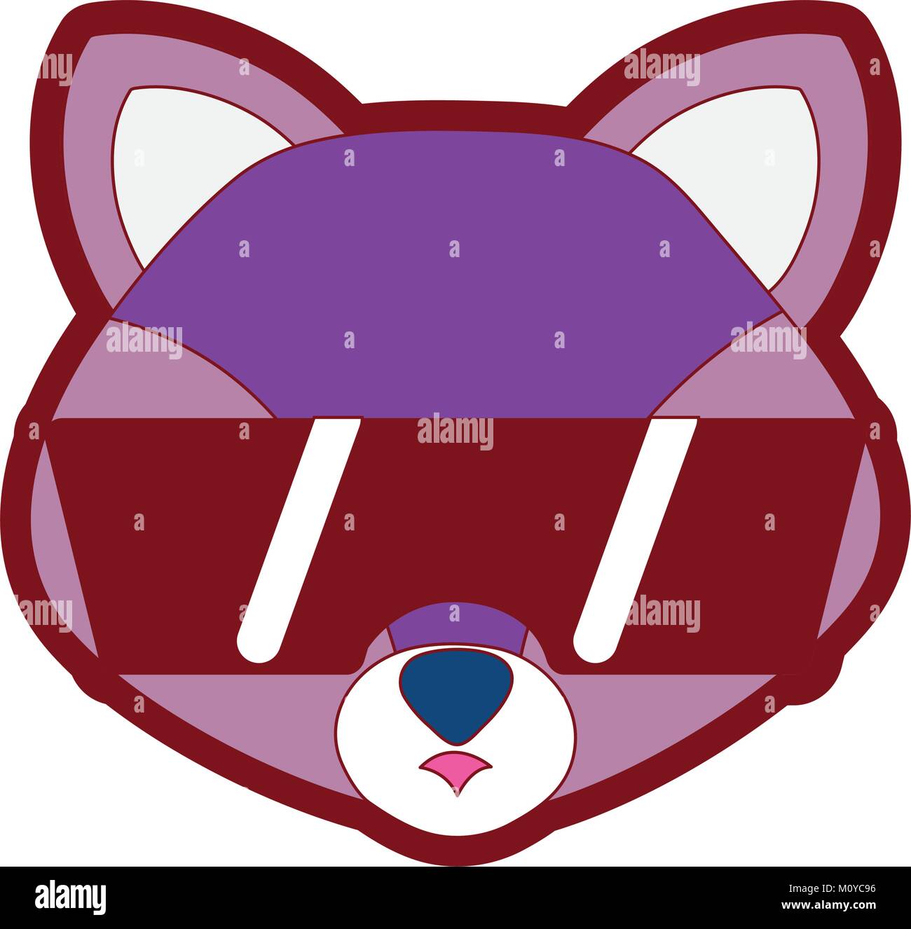 Line color fox head hi-res stock photography and images - Alamy