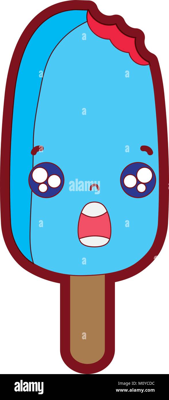 Kawaii cartoon oval design hi-res stock photography and images - Alamy