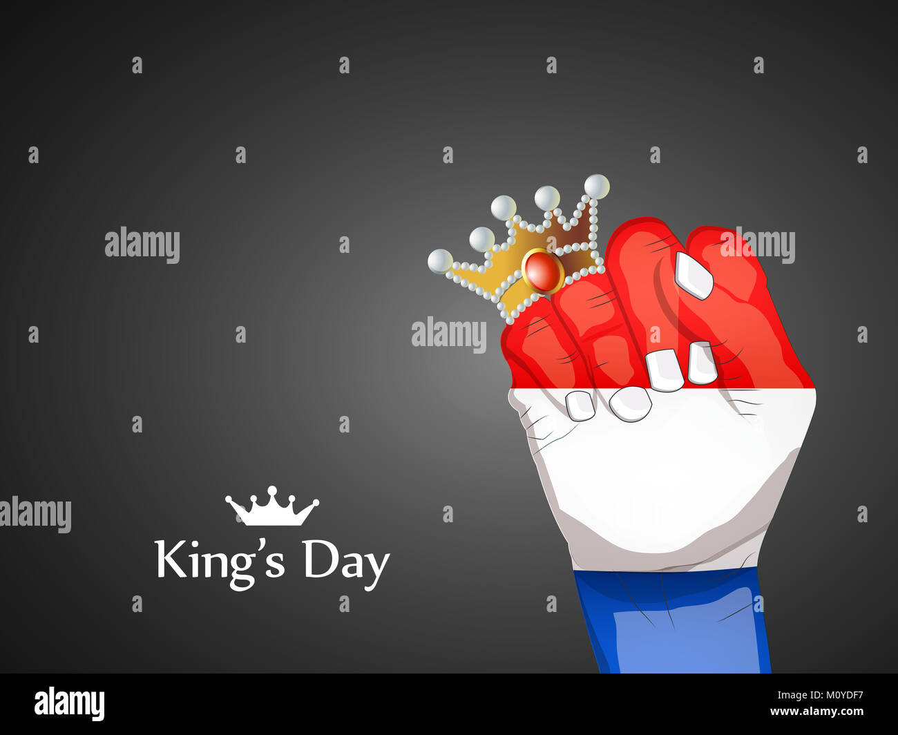 illustration of koningsdag or kings day background. Kings Day is a ...