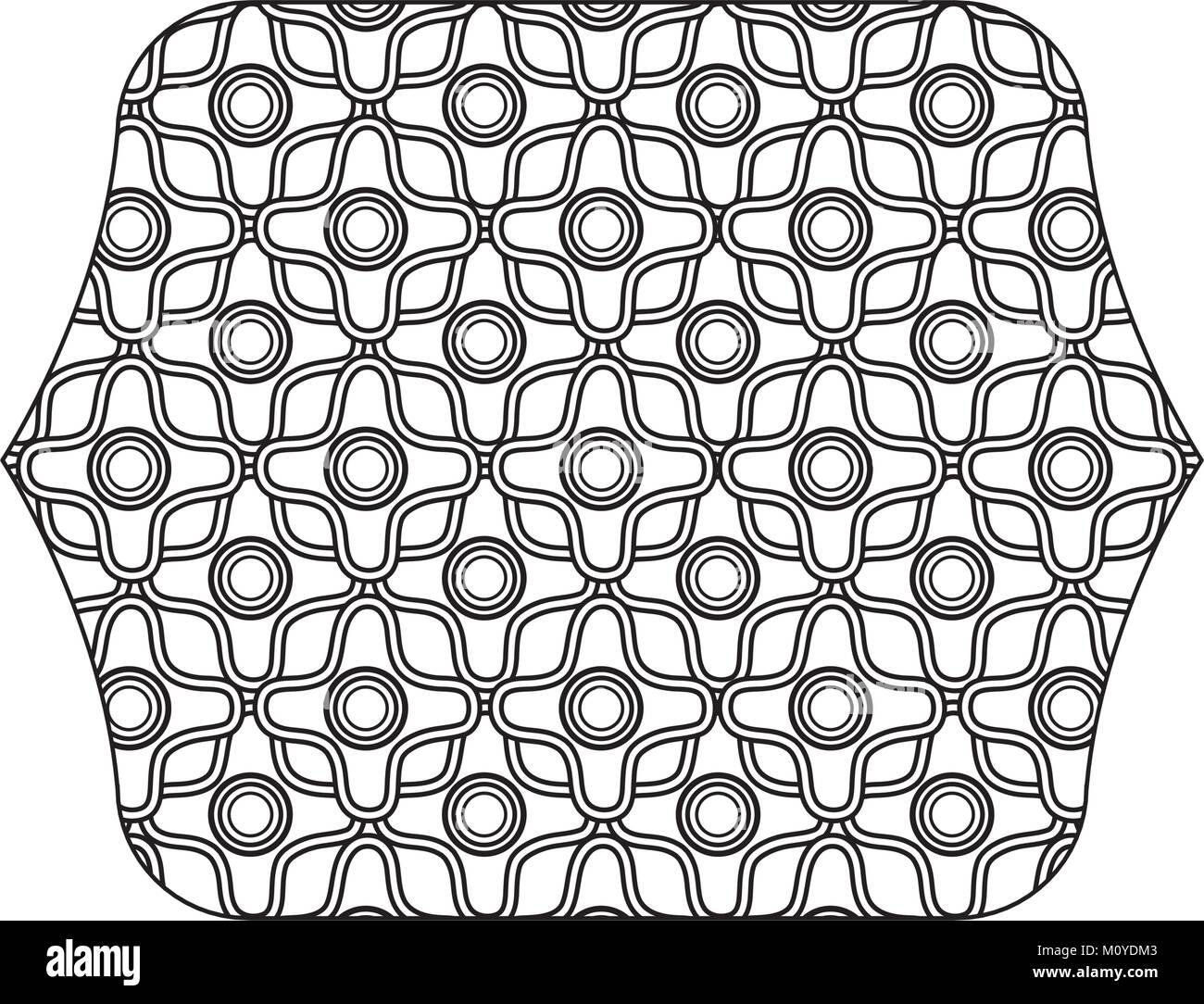 line rectangle with pattern graphic seamless background design Stock ...