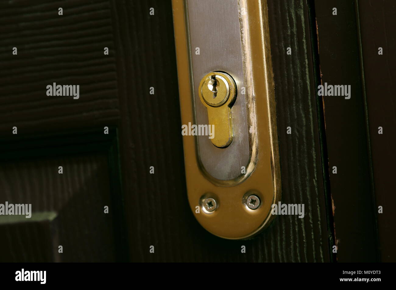 Closeup of the door lock Stock Photo - Alamy