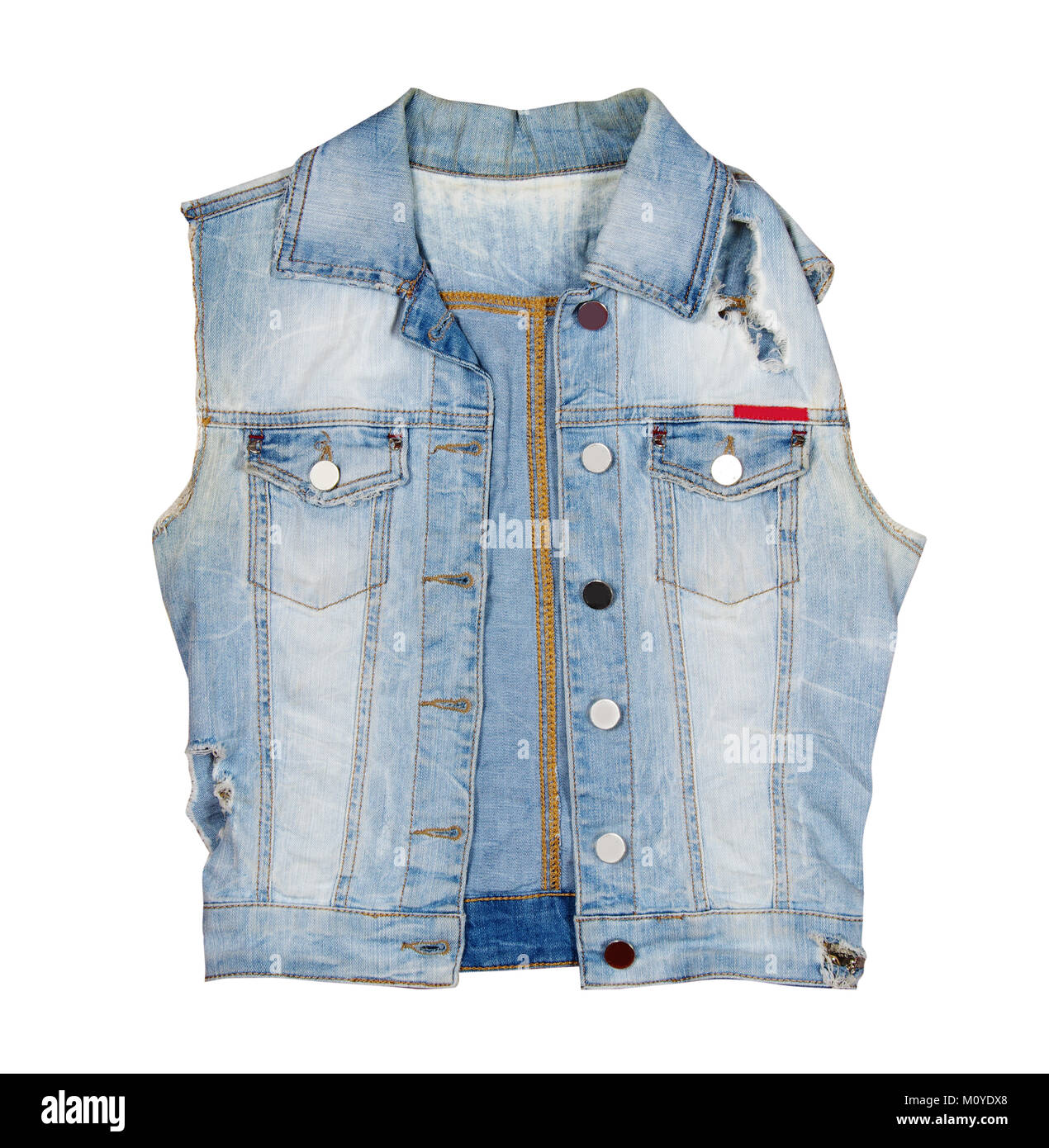 Female blue denim jacket Cut Out Stock Images & Pictures - Alamy