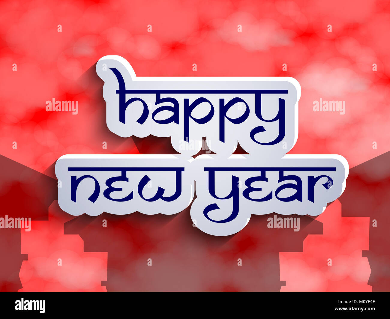 illustration of Nepal Country New Year Background Stock Photo - Alamy