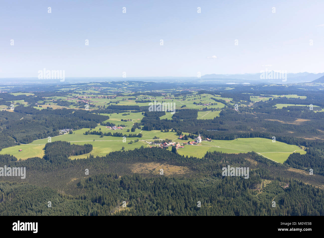 Aerial view of Wies and surrounding area, Bavaria, Germany Stock Photo ...