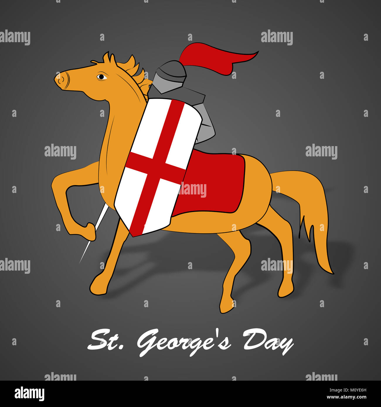 illustration of Christian St. George Day background Stock Photo - Alamy