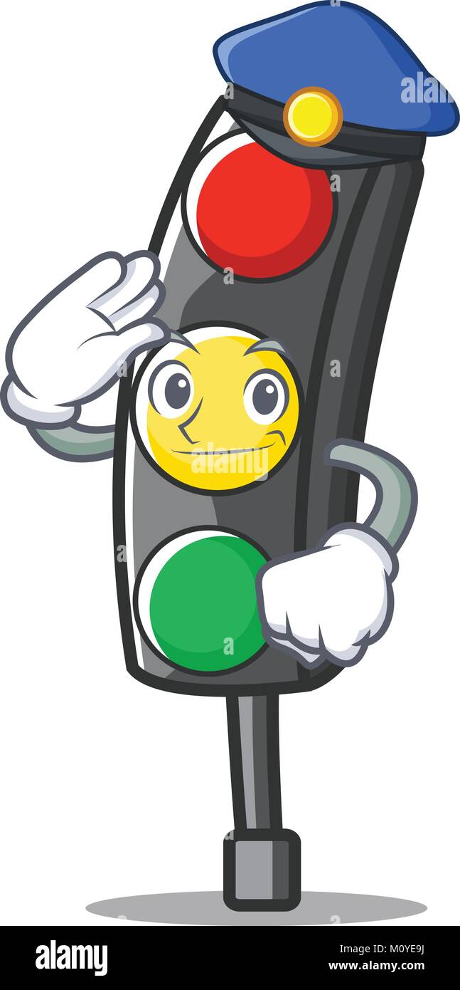 Police traffic light character cartoon Stock Vector Image & Art - Alamy