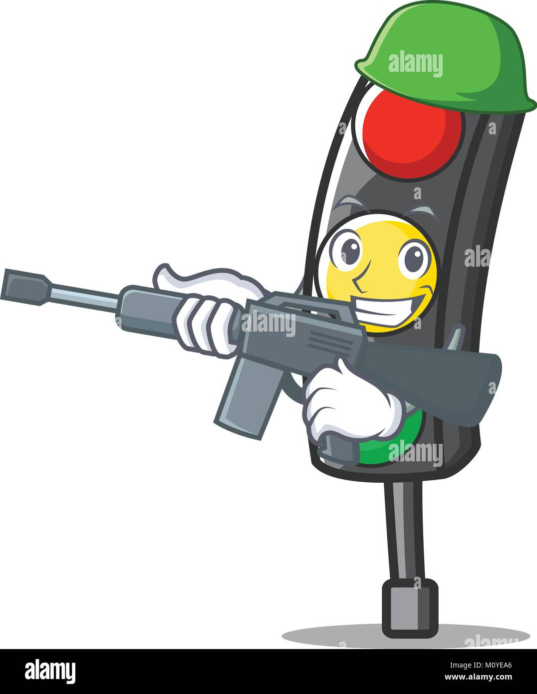 Army traffic light character cartoon Stock Vector Image & Art - Alamy