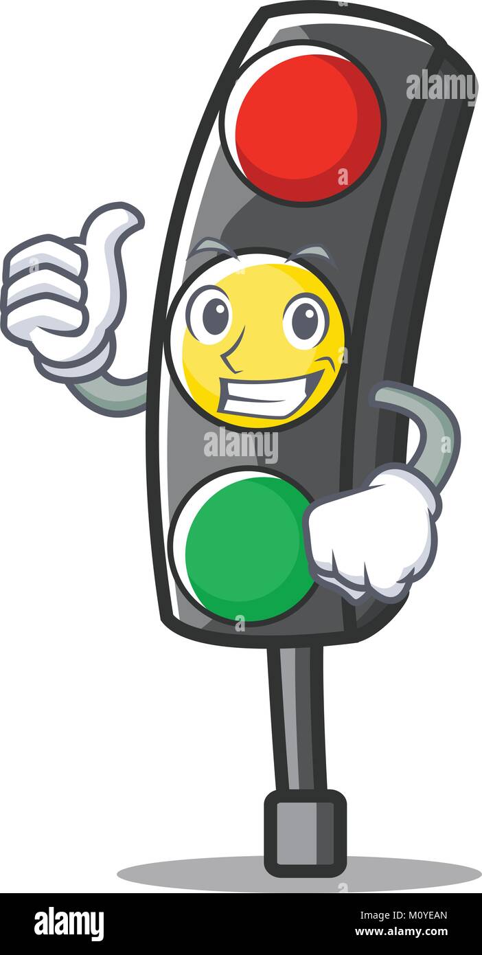 Thumbs up traffic light character cartoon Stock Vector Image & Art - Alamy