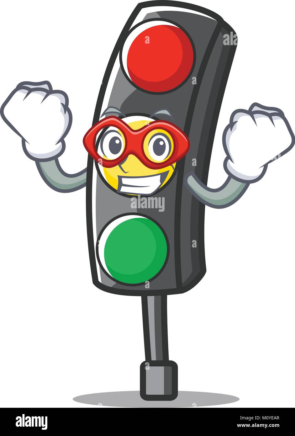 Super hero traffic light character cartoon Stock Vector Image & Art - Alamy