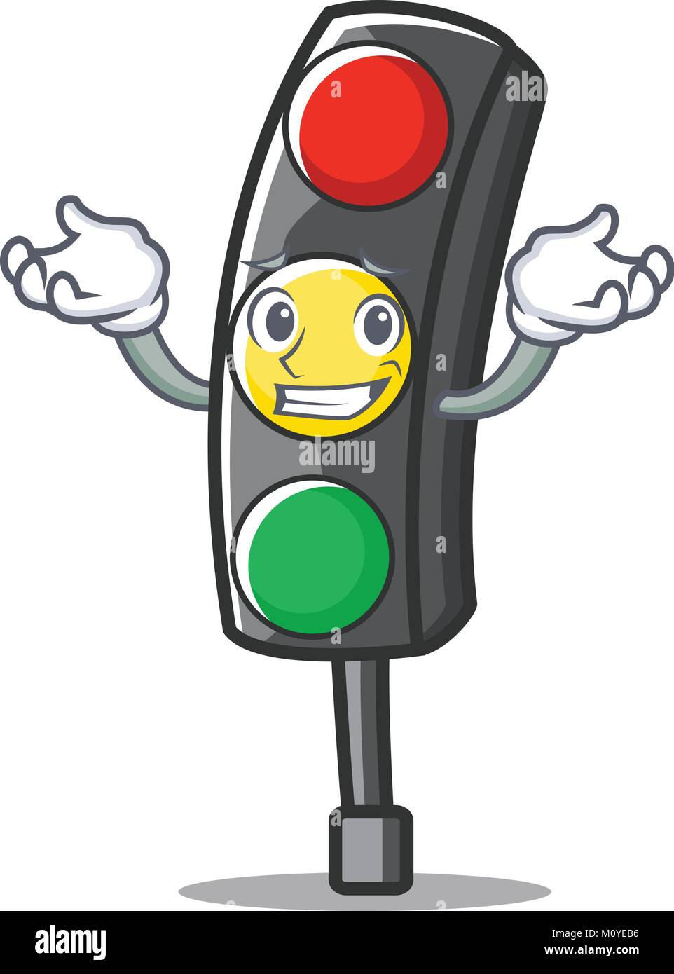 Grinning traffic light character cartoon Stock Vector Image & Art - Alamy