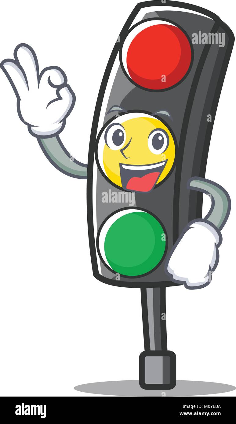 Okay traffic light character cartoon Stock Vector Image & Art - Alamy