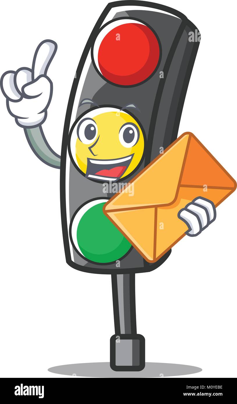With envelope traffic light character cartoon Stock Vector Image & Art ...