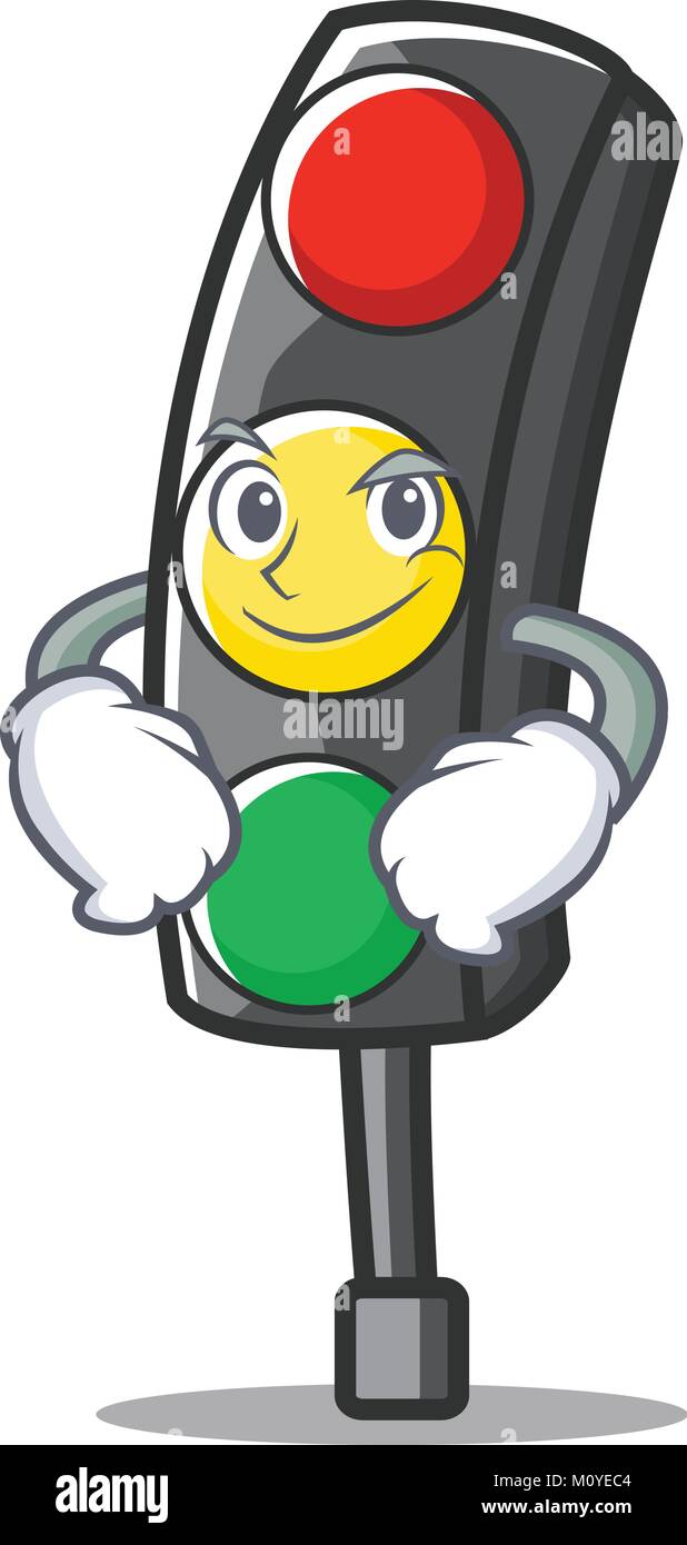 Smirking traffic light character cartoon Stock Vector Image & Art - Alamy