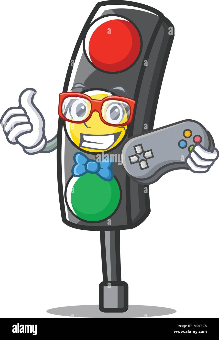 Gamer traffic light character cartoon Stock Vector Image & Art - Alamy
