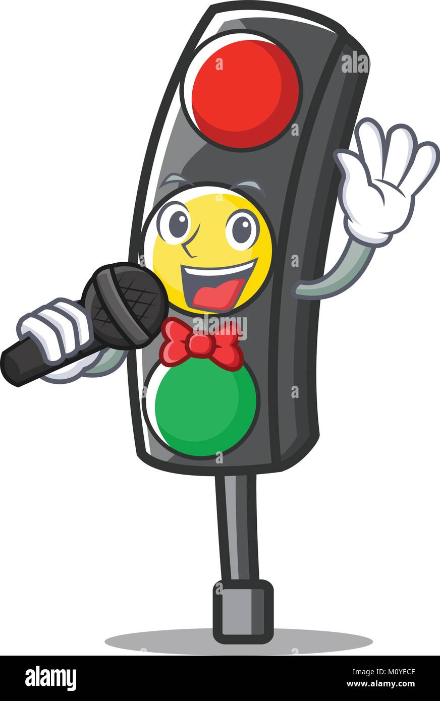 Singing traffic light character cartoon Stock Vector Image & Art - Alamy