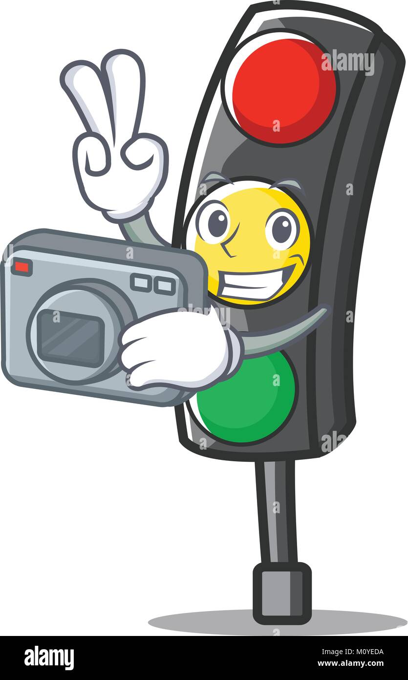 Photographer traffic light character cartoon Stock Vector Image & Art ...