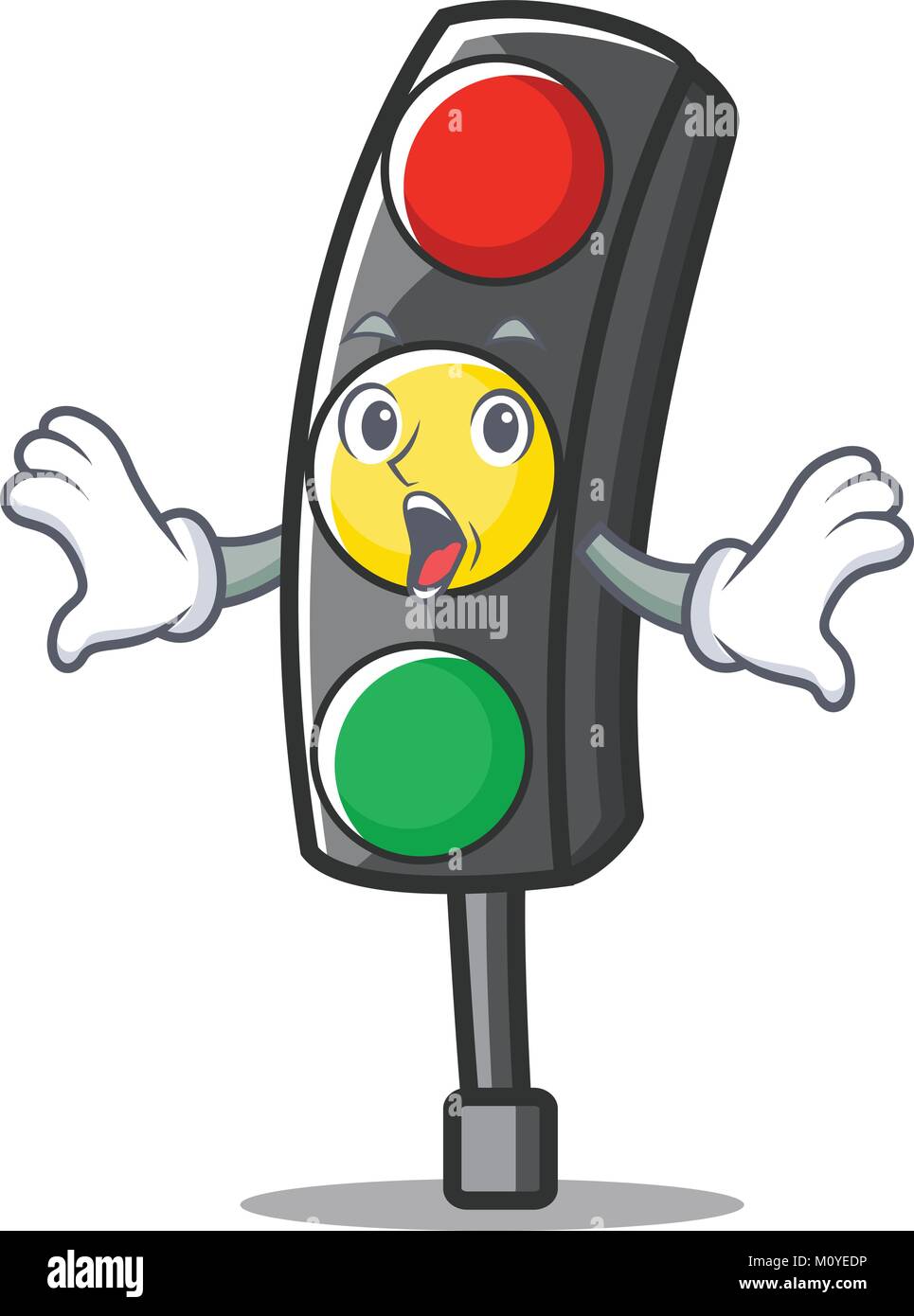 Surprised traffic light character cartoon Stock Vector Image & Art - Alamy