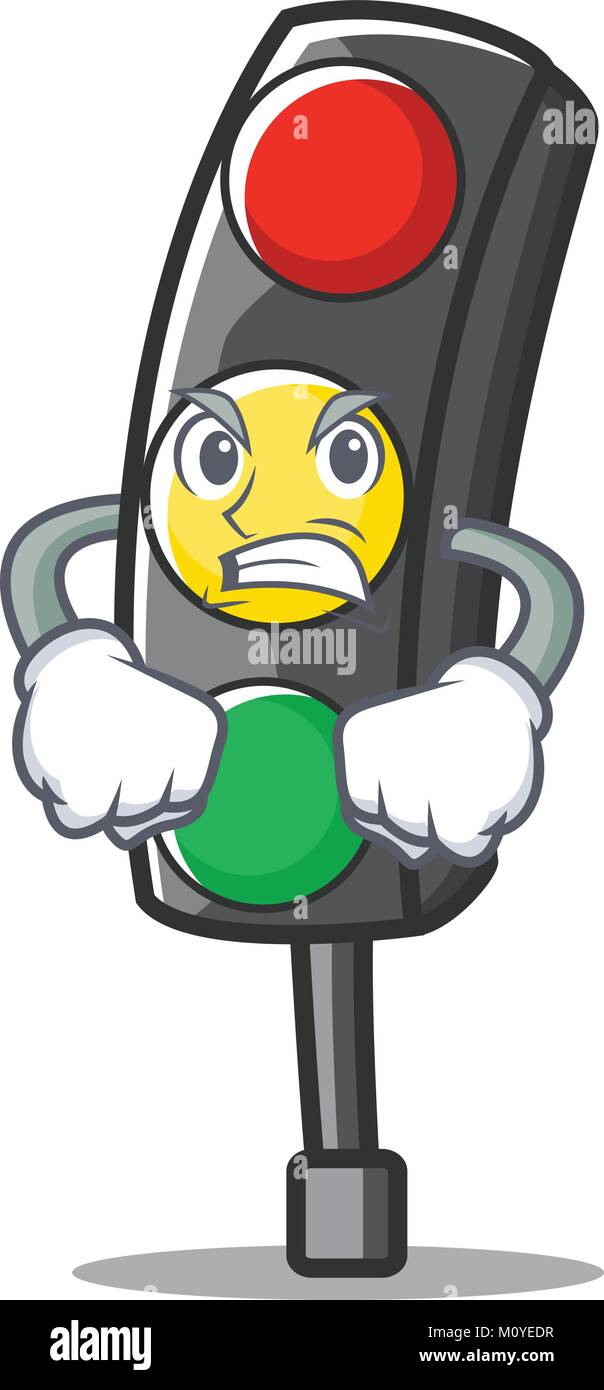 Angry traffic light character cartoon Stock Vector Image & Art - Alamy