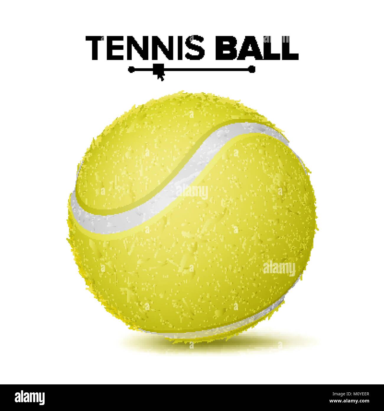 Realistic Tennis Ball Vector. Classic Round Yellow Ball. Sport Game ...