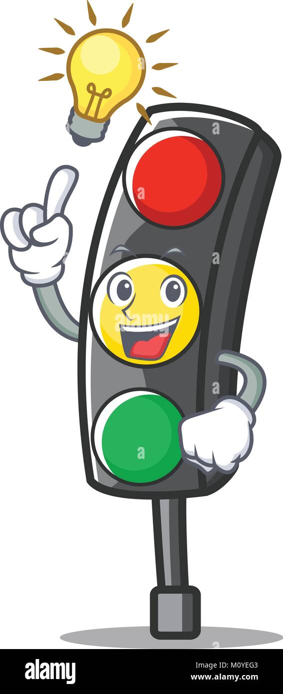 Have an idea traffic light character cartoon Stock Vector Image & Art ...