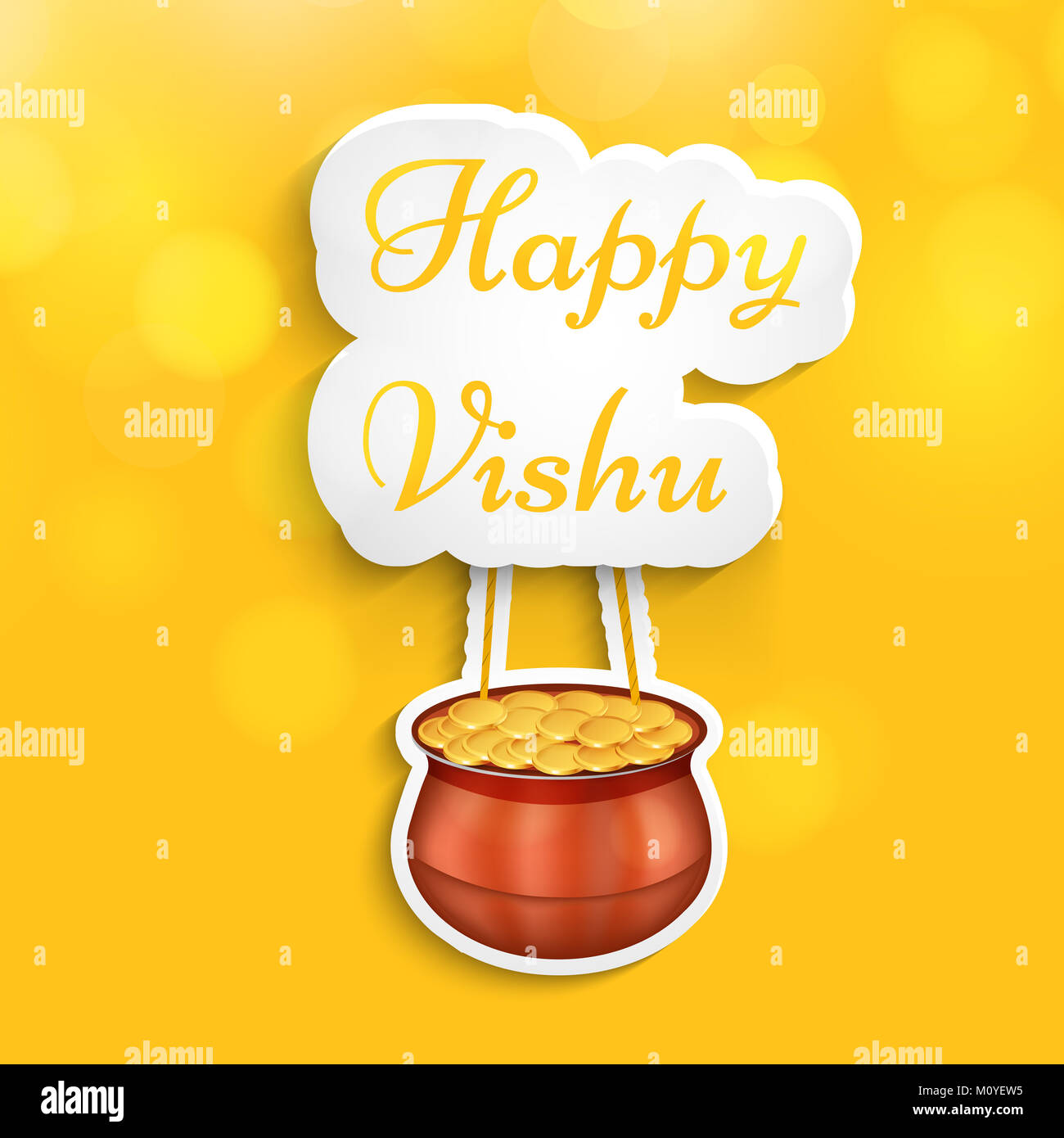 illustration of an Indian State kerala Hindu festival Vishu Background ...