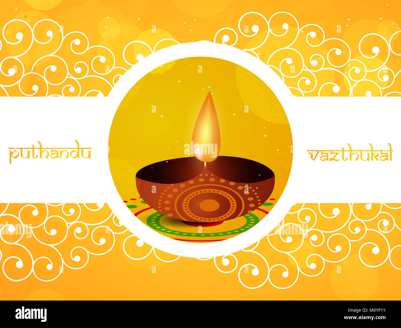 illustration of an Indian State kerala Hindu festival Vishu Background ...