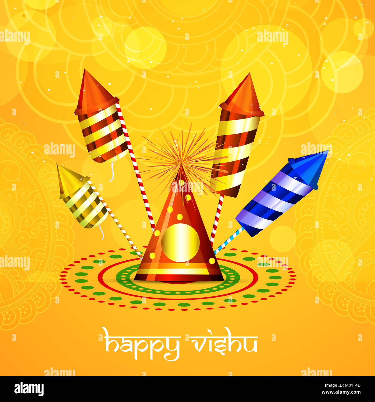illustration of an Indian State kerala Hindu festival Vishu Background ...