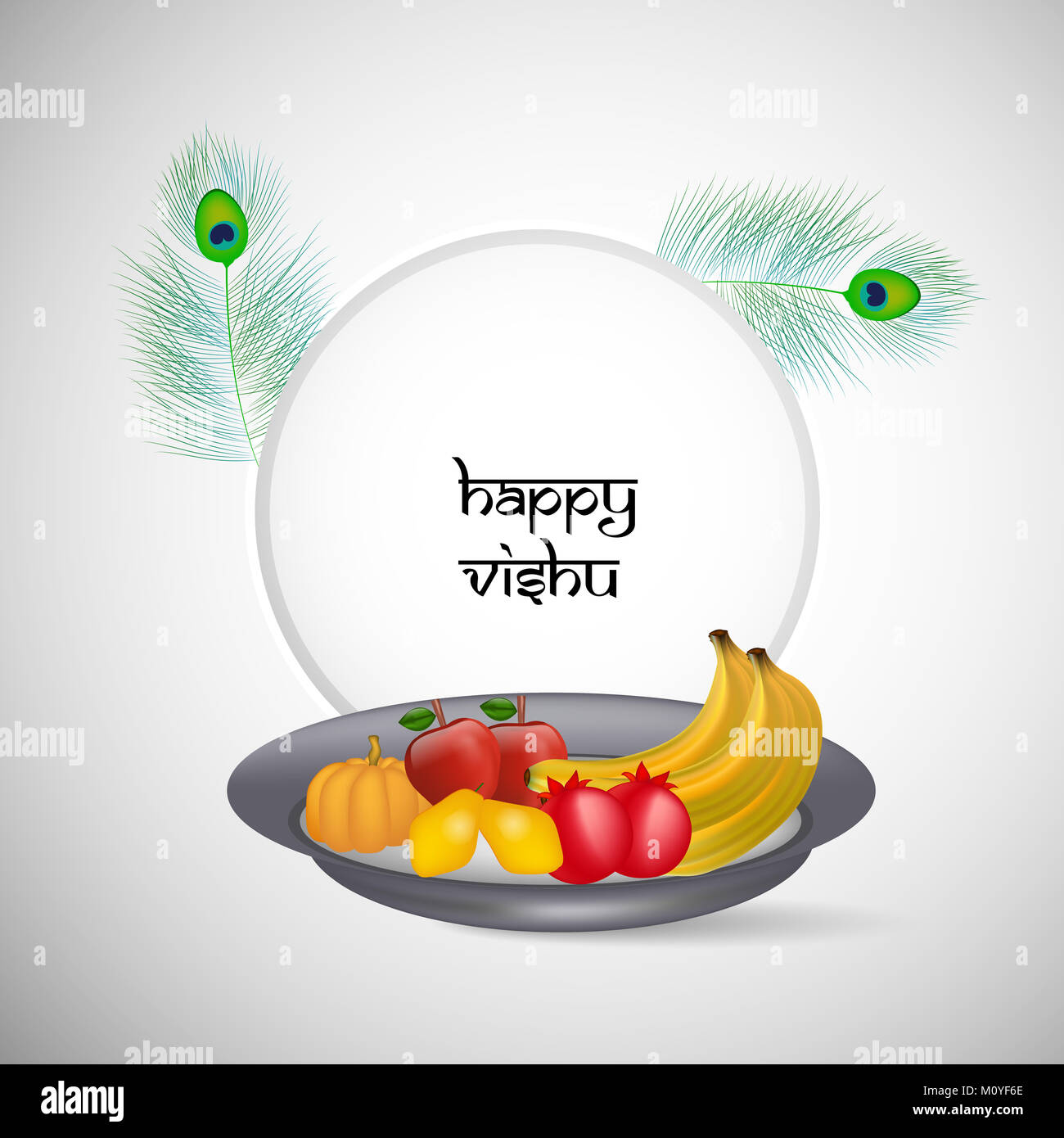 illustration of an Indian State kerala Hindu festival Vishu Background ...