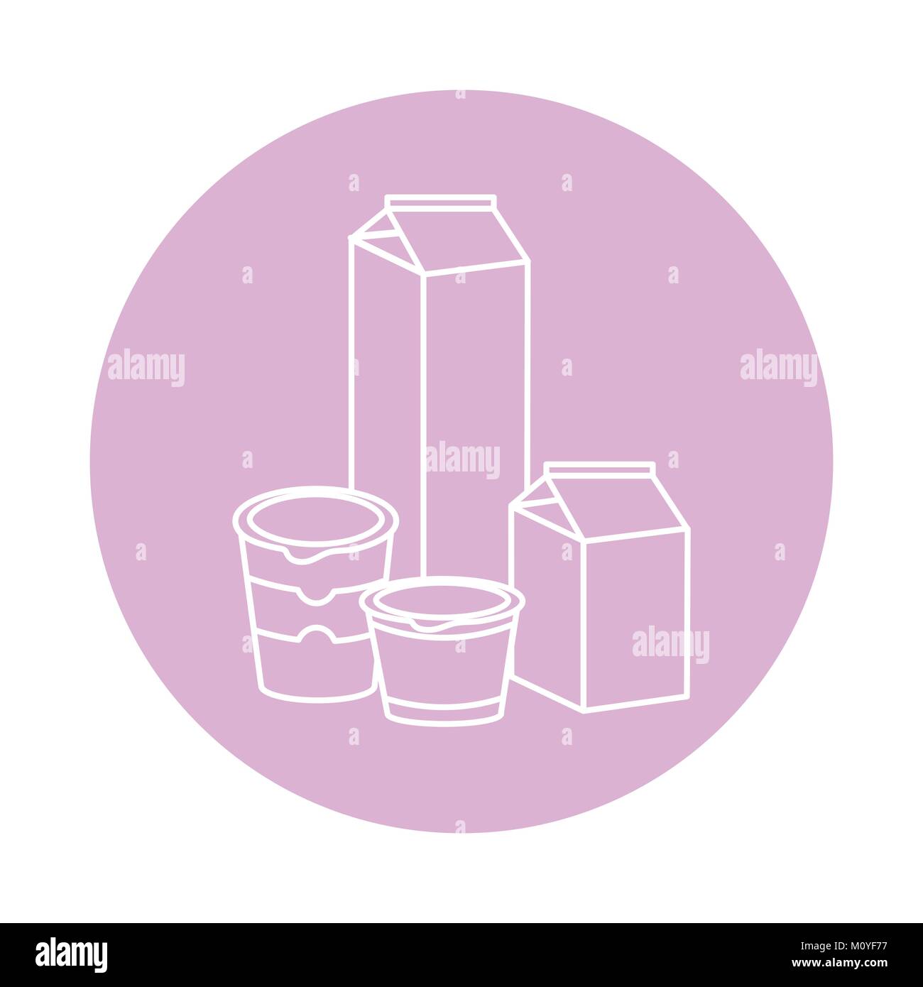 Different dairy products. Design for banner, poster or print Stock ...