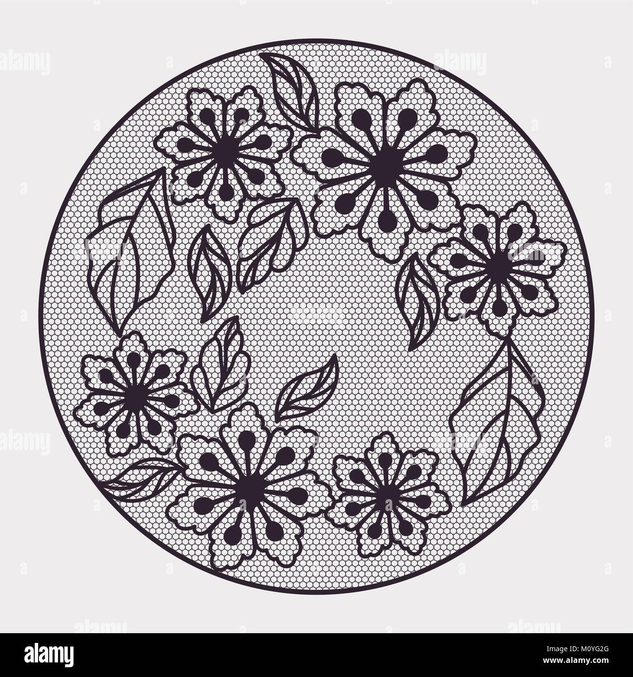 Circular lace Stock Vector Images - Alamy