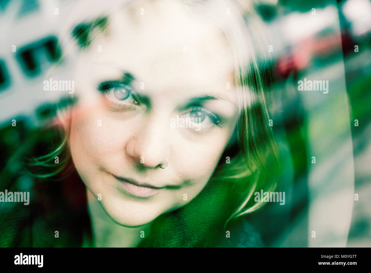 Person behind glass hi-res stock photography and images - Alamy