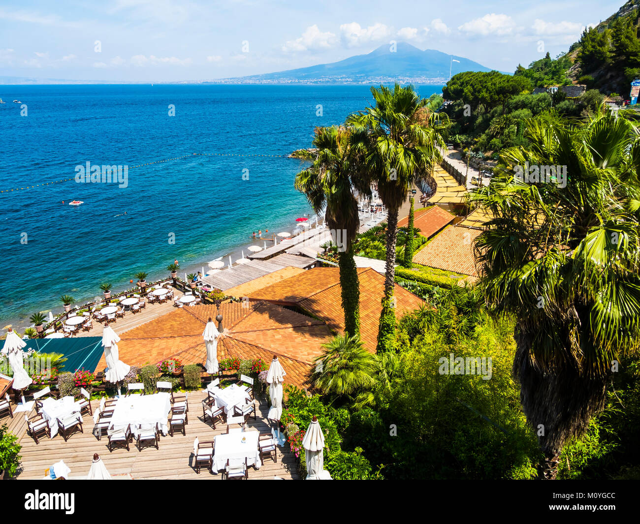 View from Castellammare de Stabia over the Gulf of Naples,behind the ...