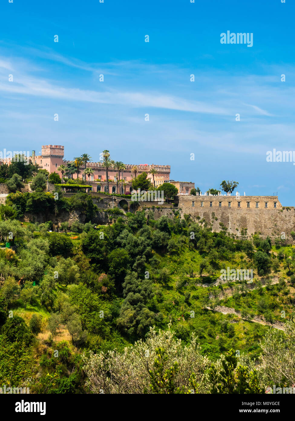 View from Castellammare de Stabia over the Gulf of Naples and Marina di ...
