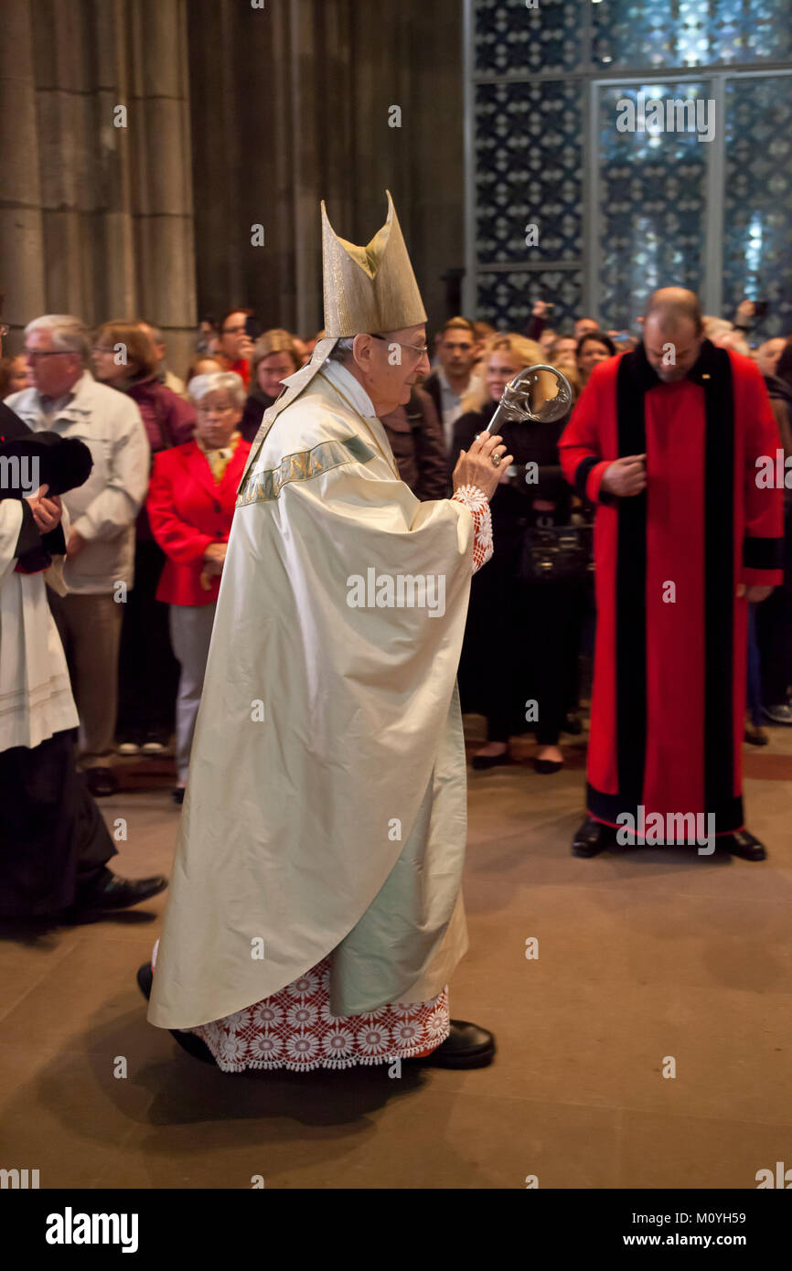 Germany, Cologne, Joachim Cardinal Meisner Archbishop of Cologne on his ...