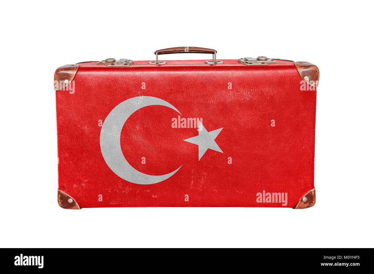 Vintage suitcase with Turkey flag Stock Photo - Alamy