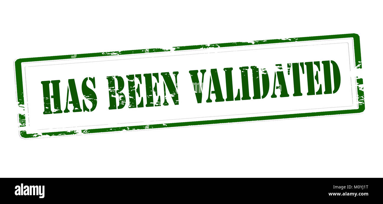Stamp with text has been validated inside, vector illustration Stock ...