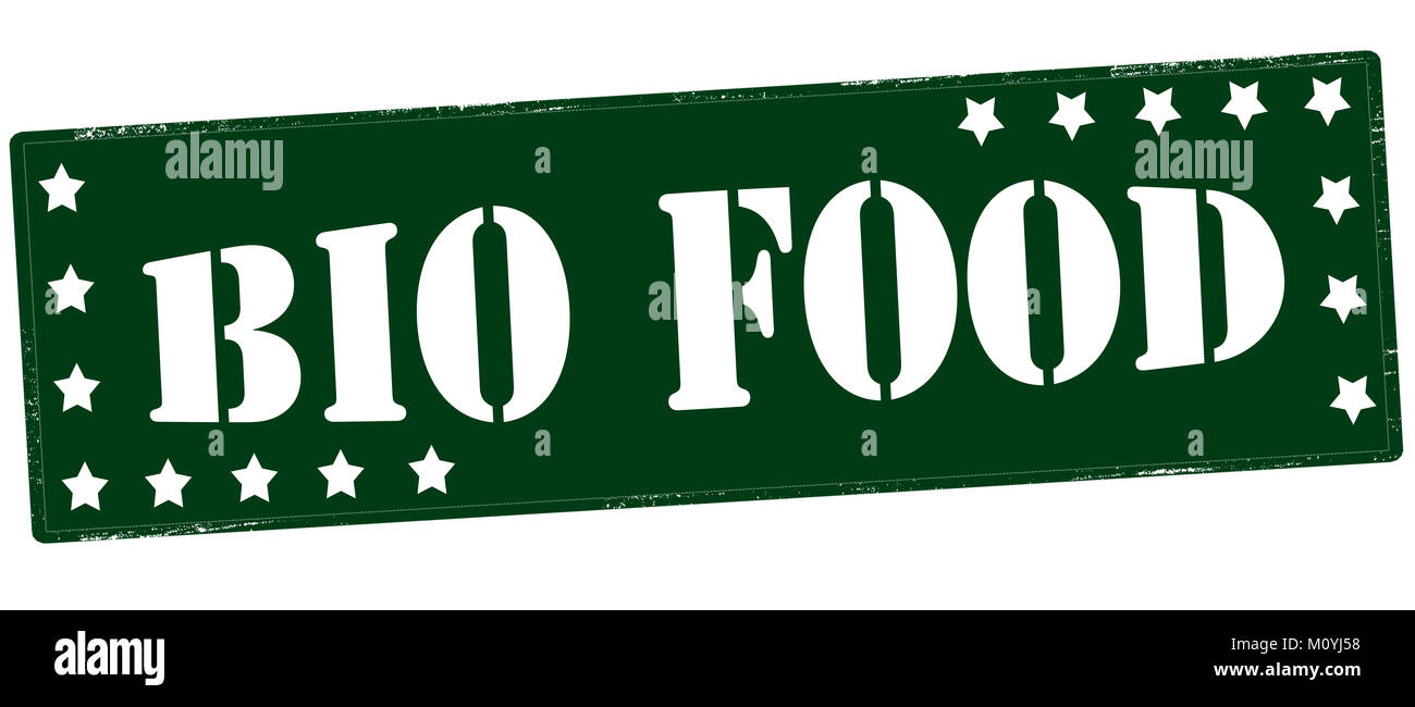 Stamp with text bio food inside, vector illustration Stock Photo - Alamy