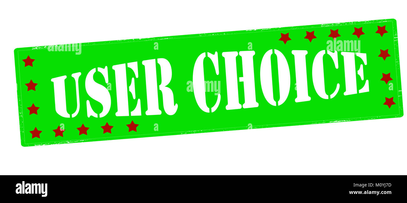 Stamp with text user choice inside, vector illustration Stock Photo - Alamy