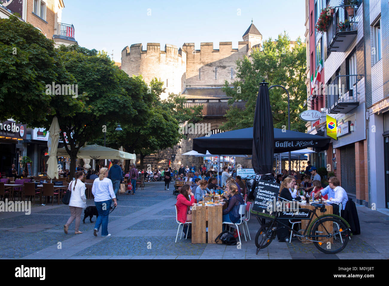 Germany, Cologne, the historic town gate at the Eigelstein. Deutschland ...