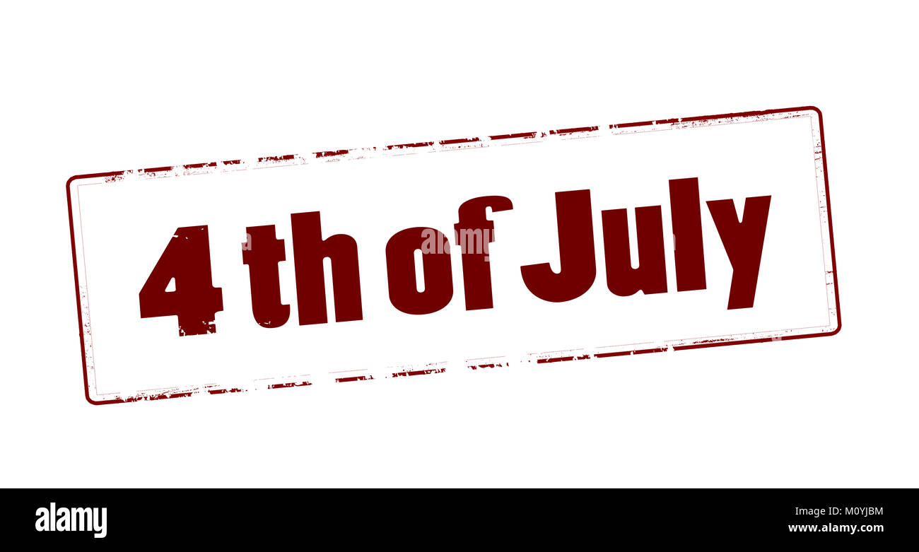 Rubber stamp with text four of July inside, vector illustration Stock ...