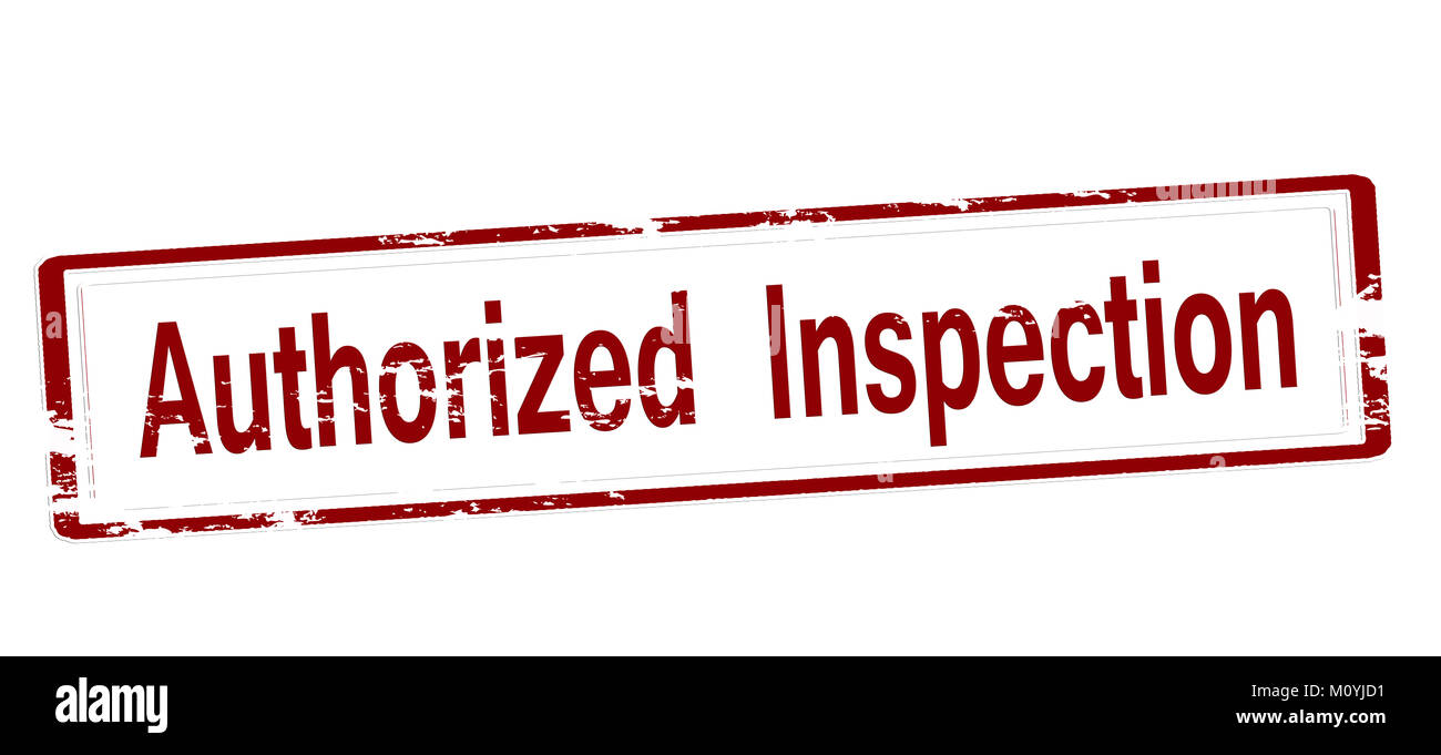 Rubber stamp with text authorized inspection inside, vector ...