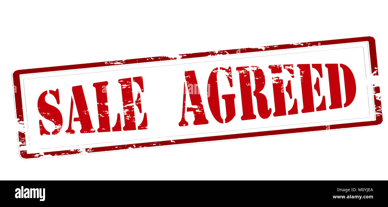 Rubber stamp with text sale agreed inside, vector illustration Stock ...