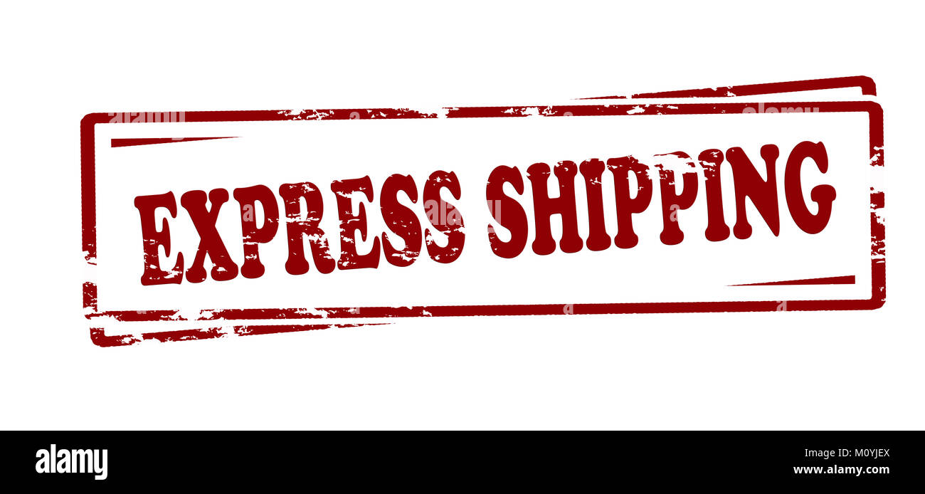Rubber stamp with text express shipping inside, vector illustration ...