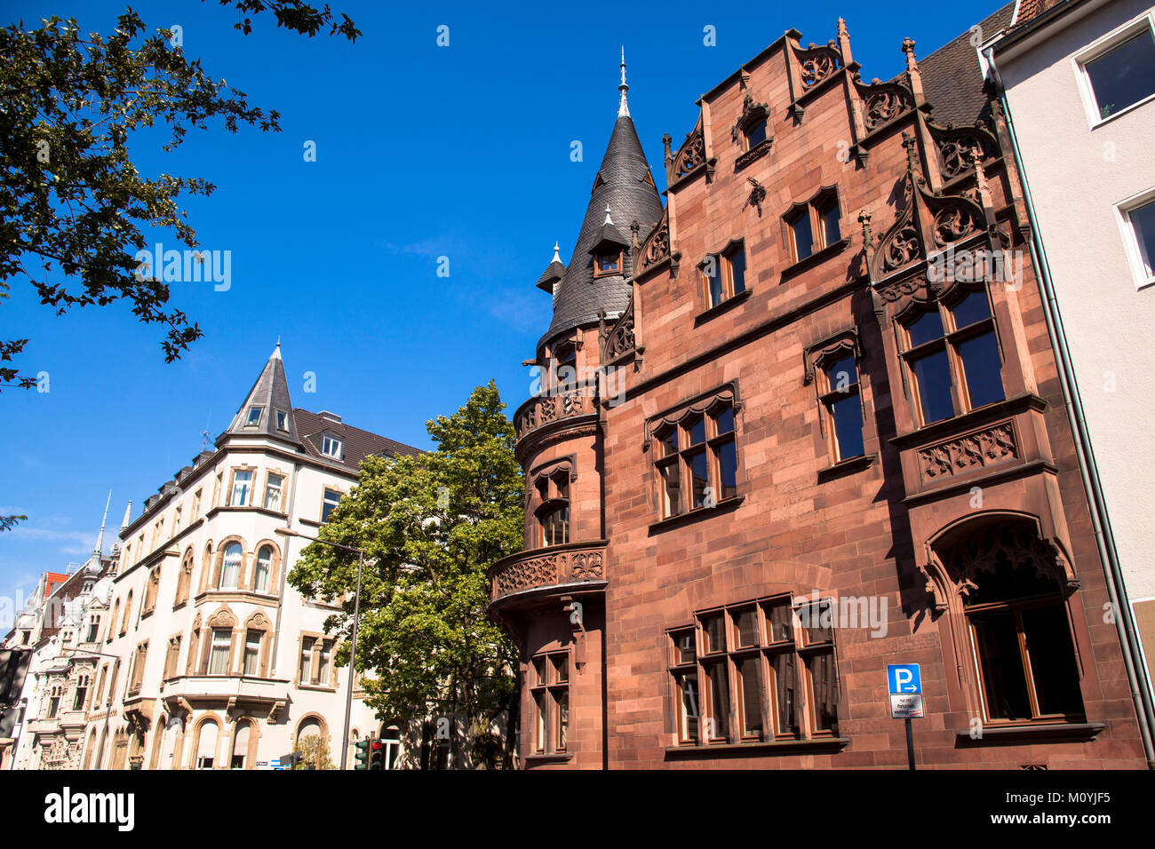Germany, Cologne, houses at the corner Goebenstreet - Spichernstreet ...