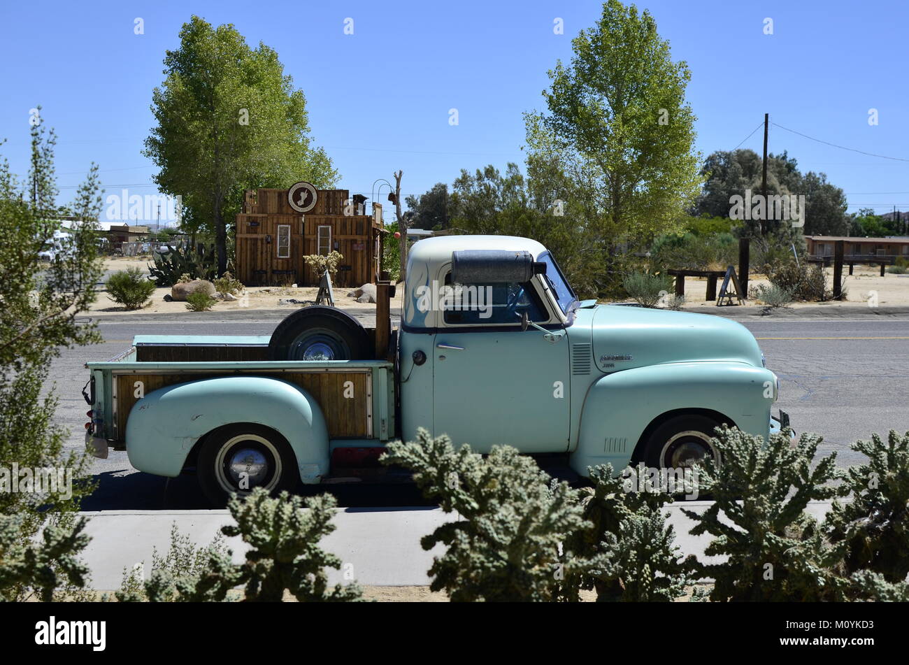 Old Station Wagon in Joshua Tree National Park Stock Photo - Alamy