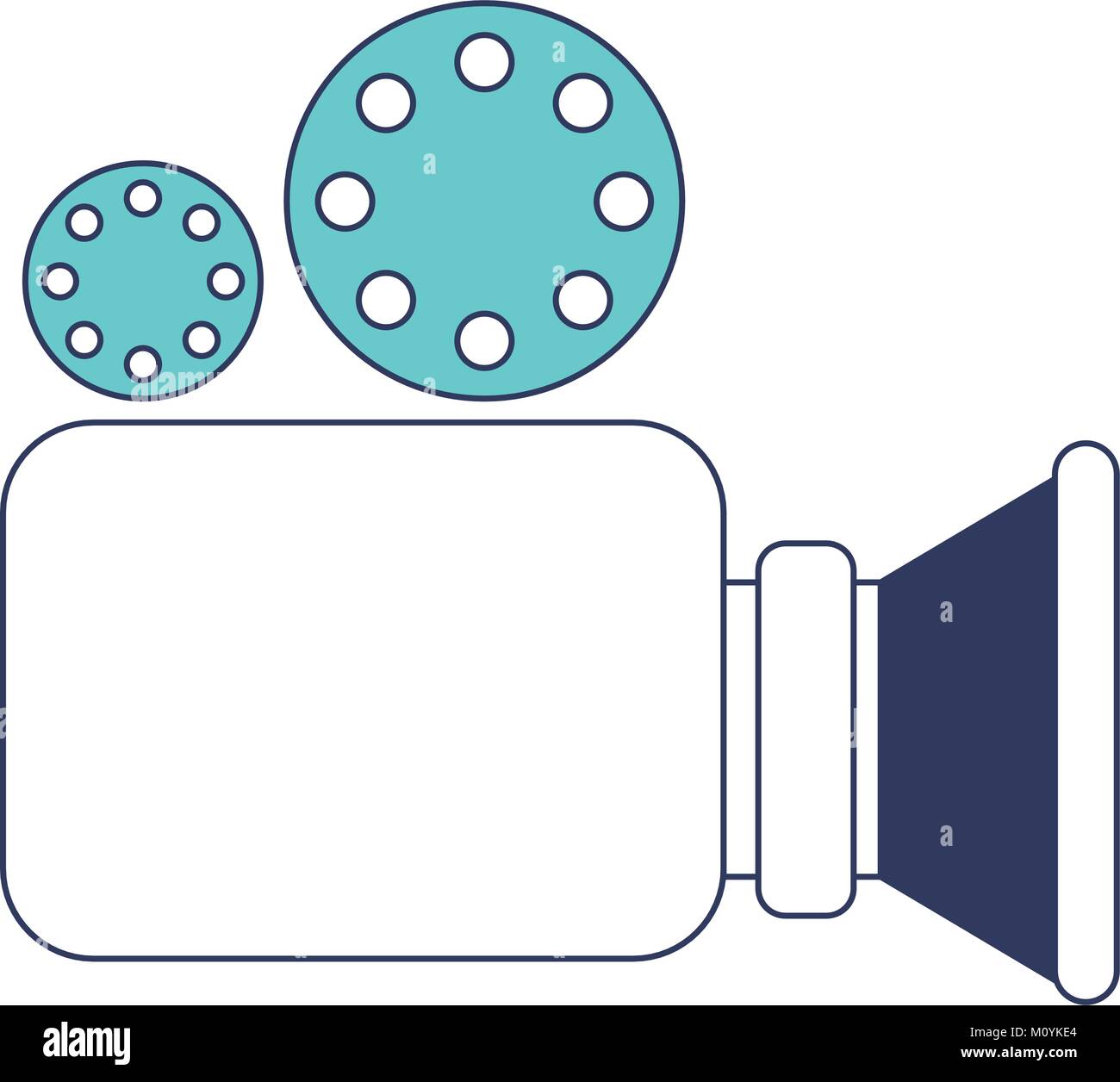 video camera icon in blue color sections silhouette Stock Vector Image ...