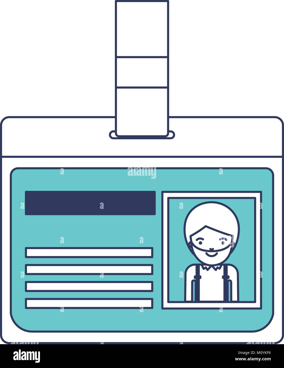 identification card with half body man picture with short hair and ...