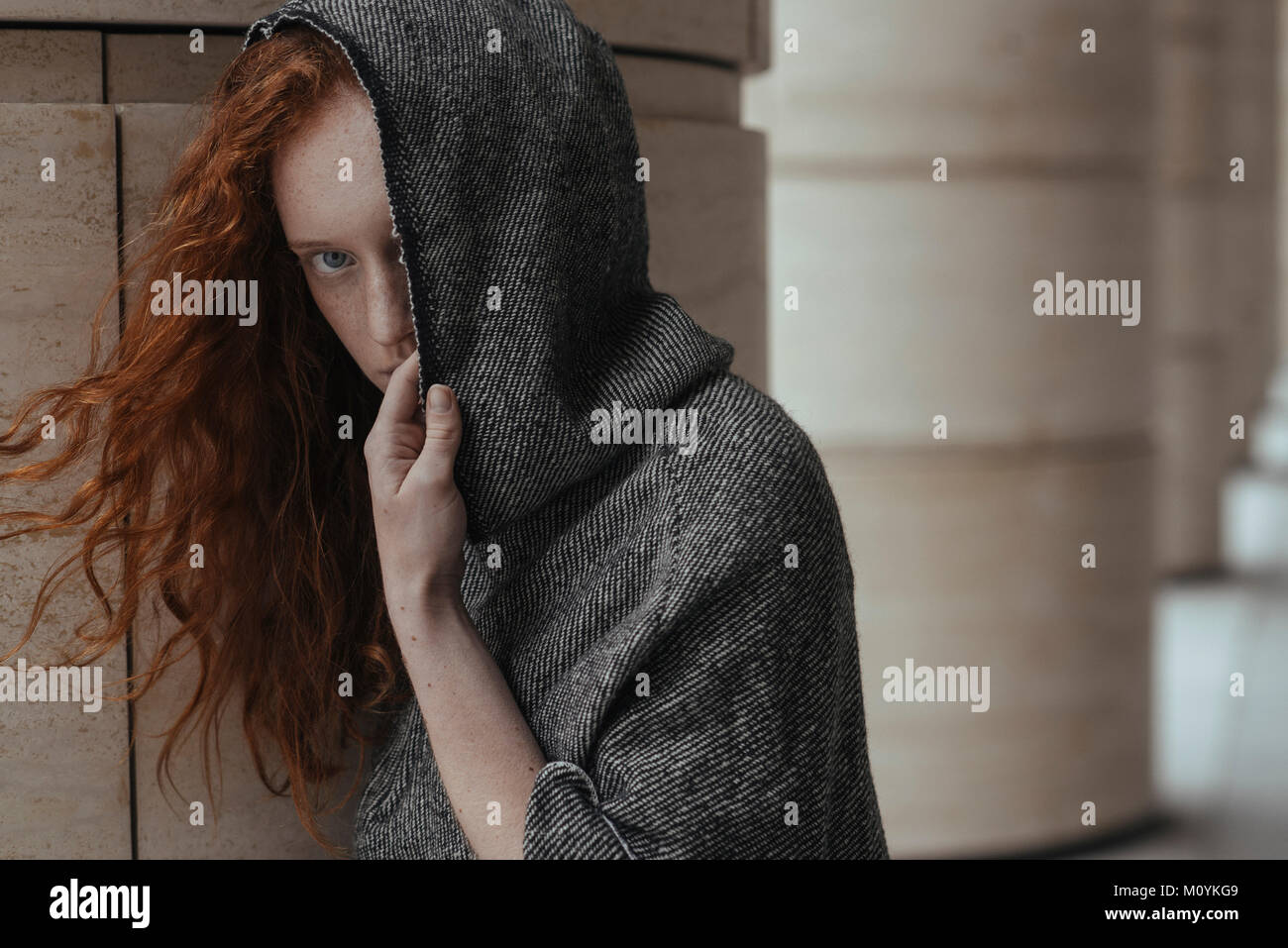 Woman cloak hood hi-res stock photography and images - Alamy