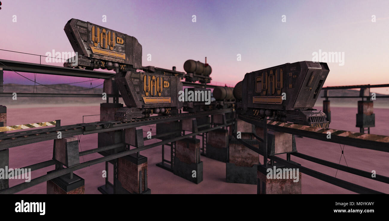 Futuristic freight trains Stock Photo - Alamy